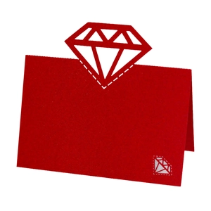 Wholesale Laser Cut Diamond Table Place Cards Pearlescent Paper - Everful