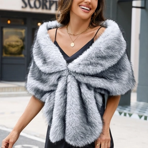 Wholesale Women Elegant Faux Fur Shawl Wrap For Evening Dress - Everful
