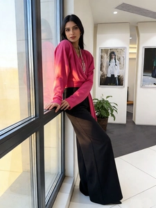 Wholesale Women Elegant Wrap V Neck Blouse with Streamer Sash - Everful