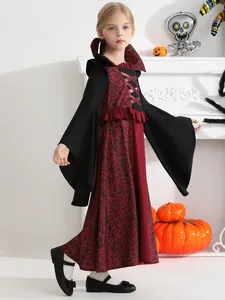 Wholesale Kids Girls Vampire Costume Halloween Medieval Witch Party ...