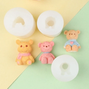 Wholesale Bear Silicone Mold with Knit Texture for Candle Making - Everful