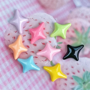 Wholesale Colorful Four Pointed Star Mini Resin Charms For DIY Jewelry ...