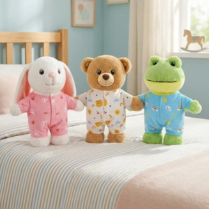 Wholesale Stuffed Animal Plush Toy Wearing Printed Pajamas For Toddlers ...