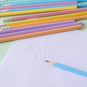 Wholesale Macaron Color Triangular HB Pencils with Eraser Top - Everful