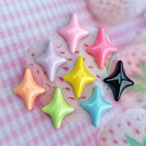 Wholesale Colorful Four Pointed Star Mini Resin Charms For DIY Jewelry ...