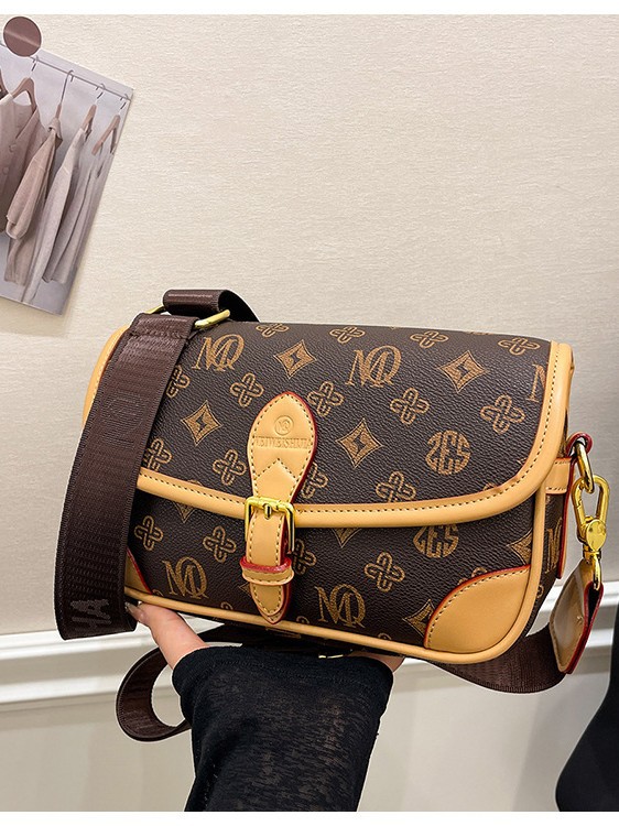 Wholesale Vintage Monogram PU Leather Crossbody Bag For Women - Everful