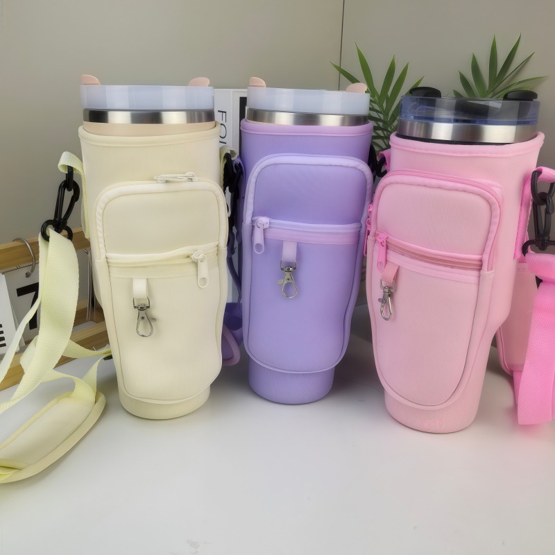 Wholesale Neoprene Water Bottle Carrier with Adjustable Strap and ...