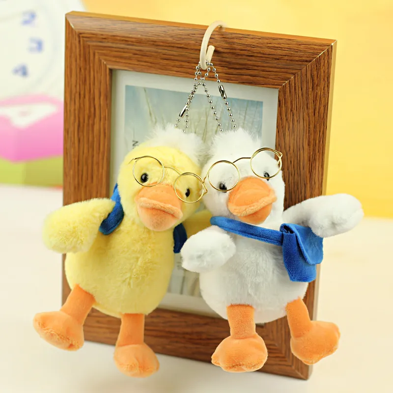 Wholesale Cute Plush Duck Keychain with Glasses Bag Hanging Decoration ...