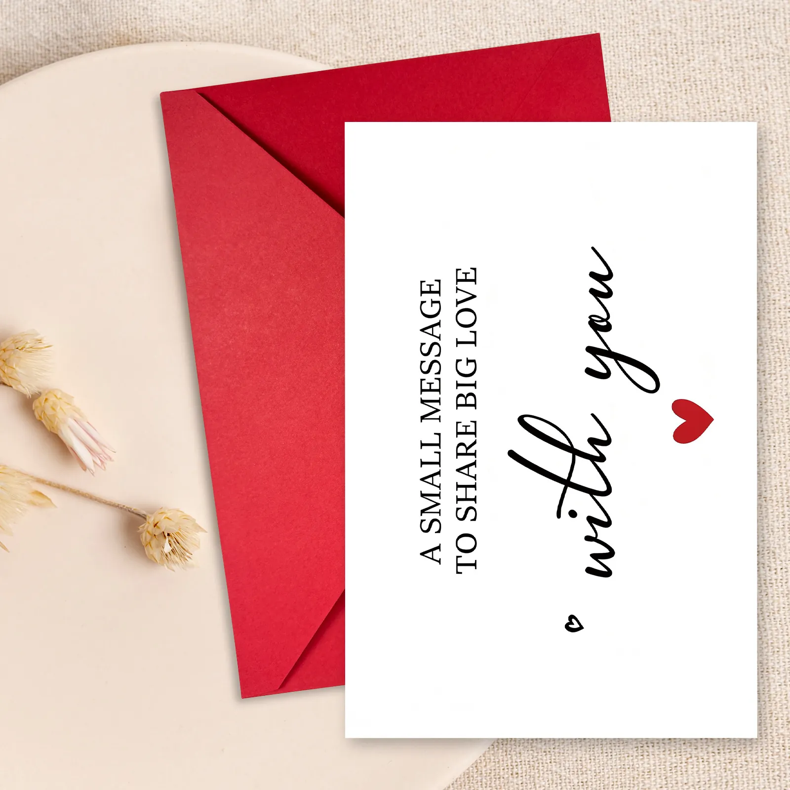 Wholesale Romantic Heart Greeting Card with Red Envelope for Valentine ...