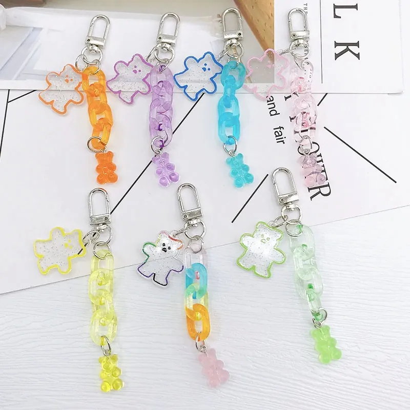 Wholesale Cute Gummy Bear Keychain with Acrylic Chain Bag Charm - Everful