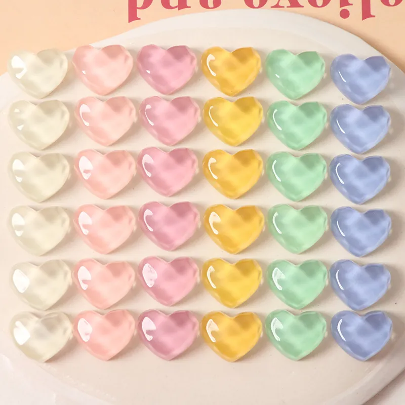 Wholesale DIY Heart Shaped Resin Accessories Water Ripple Macaron ...