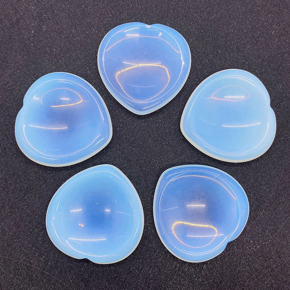 Wholesale Natural Opalite Heart Shaped Worry Stone Polished Thumb Stone ...