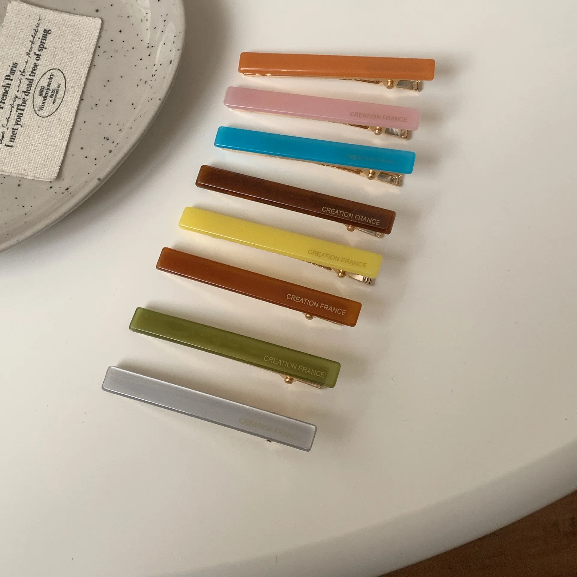Wholesale Acetate Hair Clip Rectangular Duckbill Hairpin For Women ...